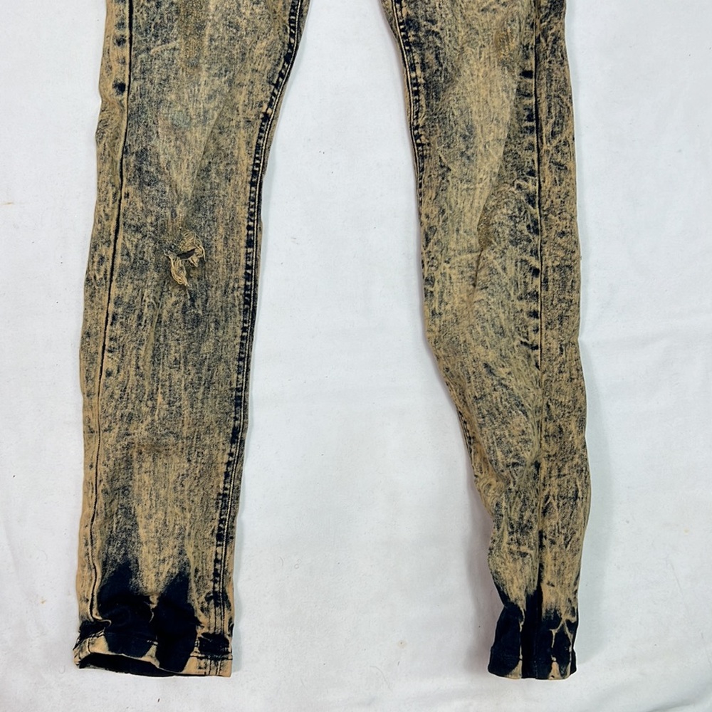 #1737 Dash Denim Bleach Stained Blue Men’s Slim Fit J… - Gem